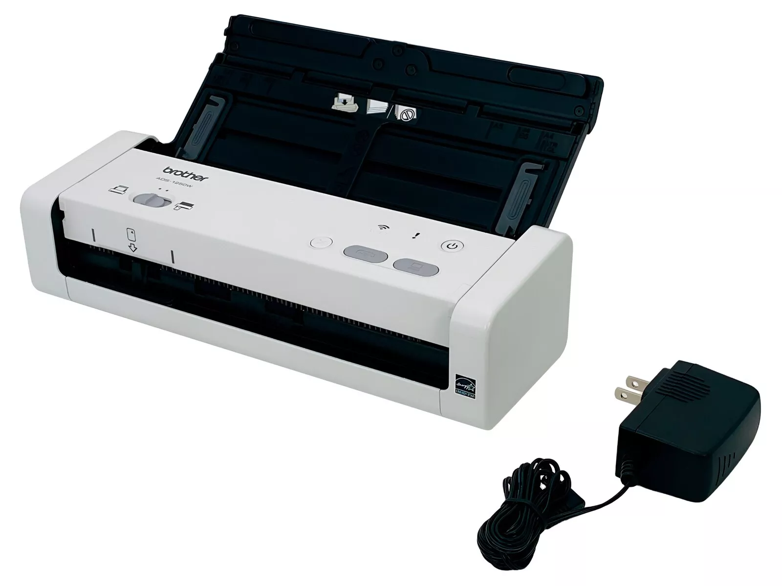 Pre-Owned Brother ADS-1250W Portable Duplex Color Desktop Scanner w ...