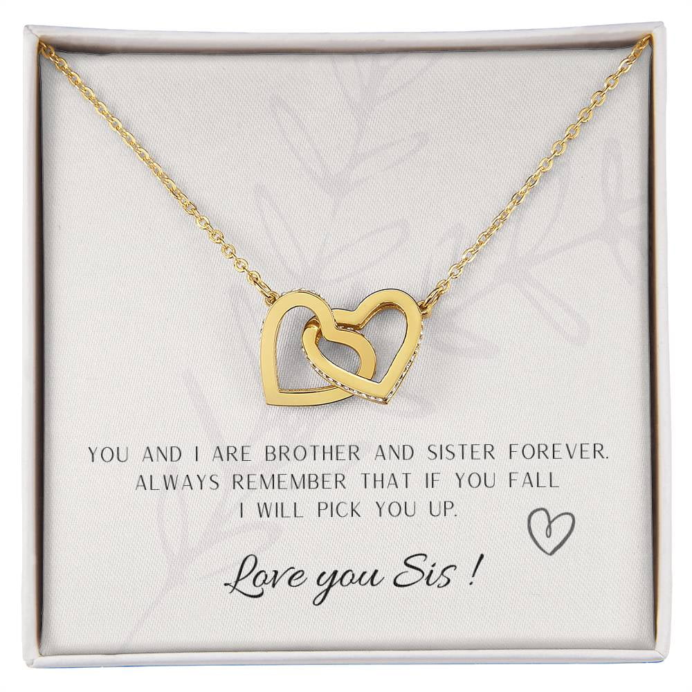 Brother And Sister Forever Love You Sis, Interlocking Hearts Necklace ...