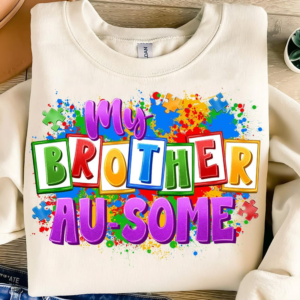 My Brother Au-Some Shirt, Autism Awareness Shirt, Autism Puzzle Piece ...