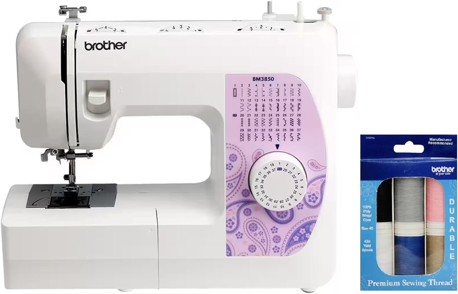 Brother BM3850 37-Stitch Sewing Machine with Extra Wide Extension Table ...