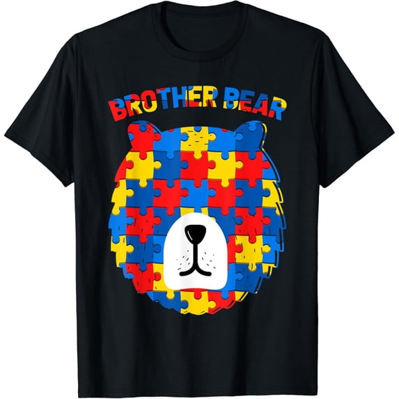 Brother Bear Face Puzzle Pieces Autism Awareness Day Support - Walmart.com