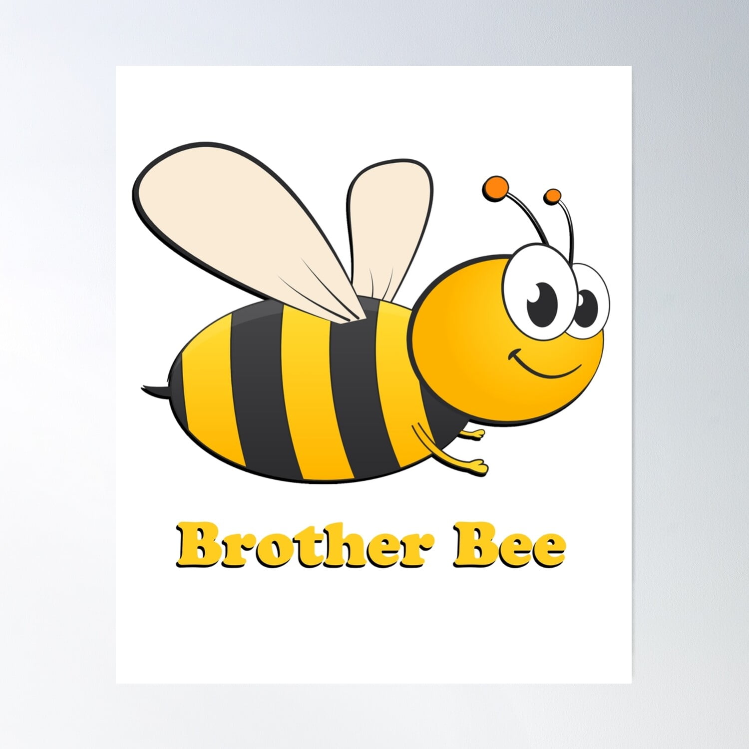 Brother Bee Poster Wall Art, Modern Wall Decor, 24x36 UNFRAMED ...