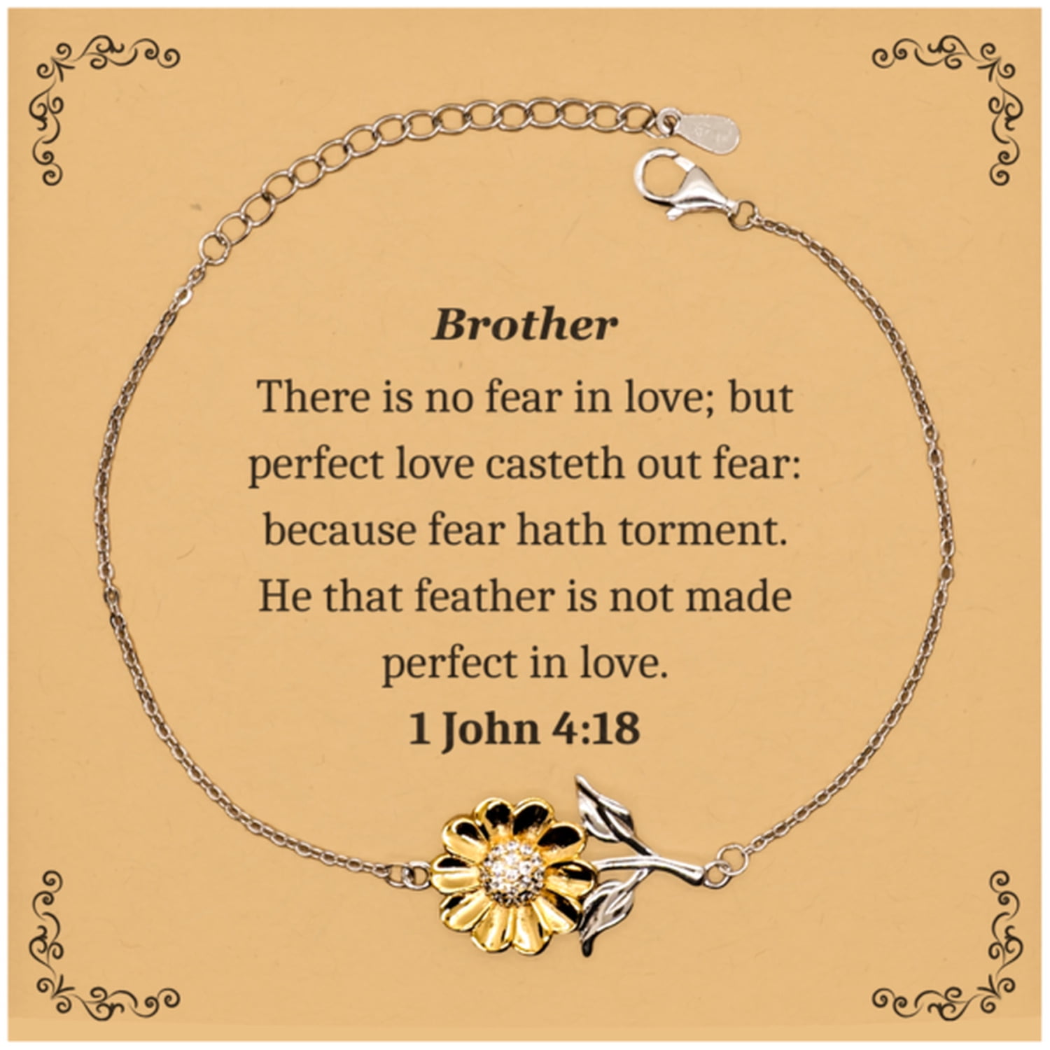 Brother Bracelet - Perfect Love Casteth Out Fear - Inspirational Gift ...