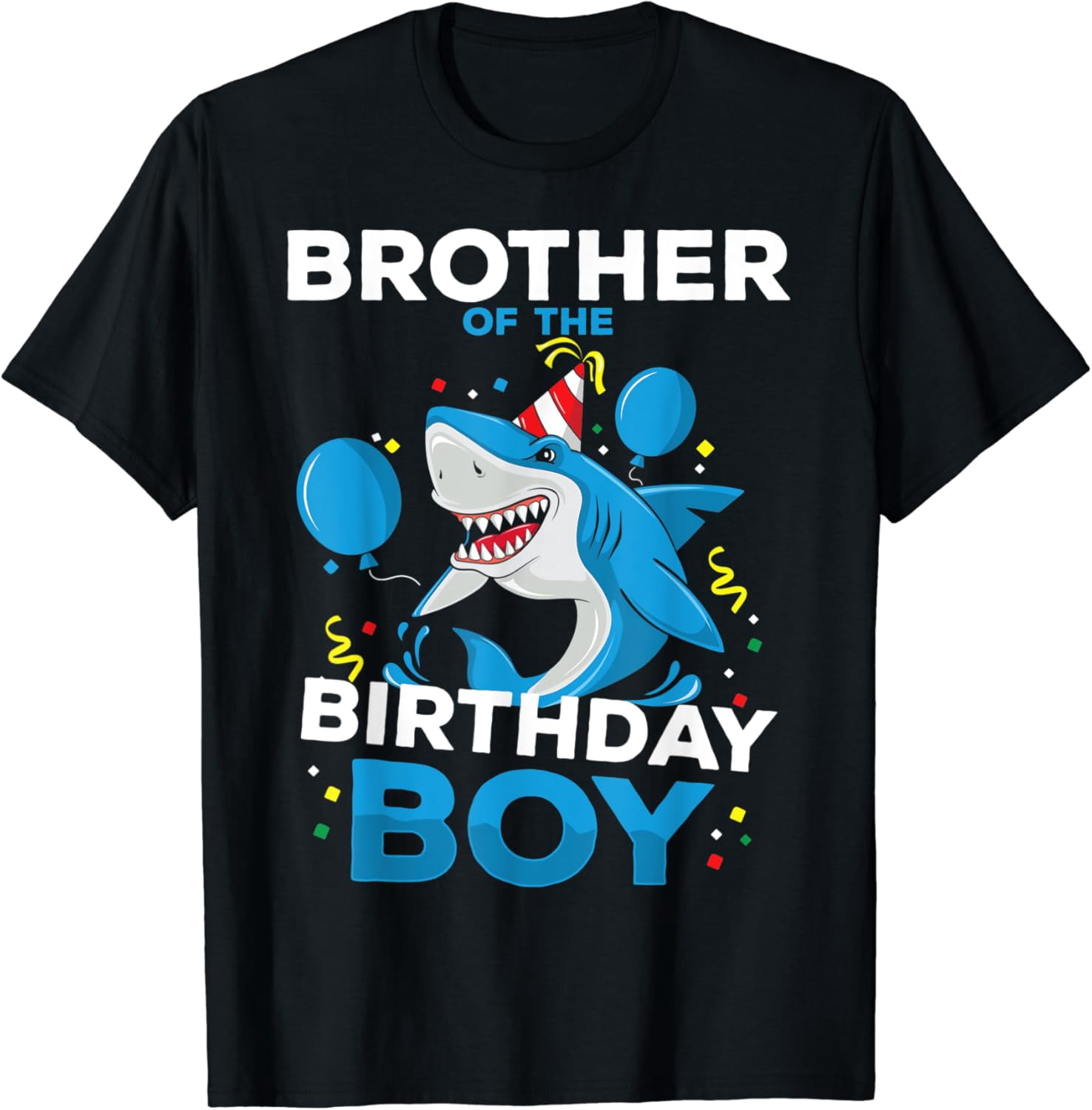 Brother Bro Of The Birthday Boy Shark Ocean Family T Shirt - Walmart.com