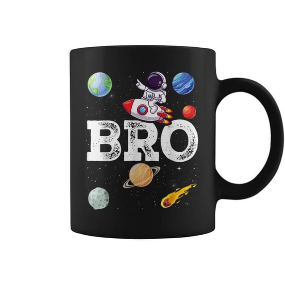 Brother Bro Space Astronaut Birthday Family Matching Coffee Mugs ...