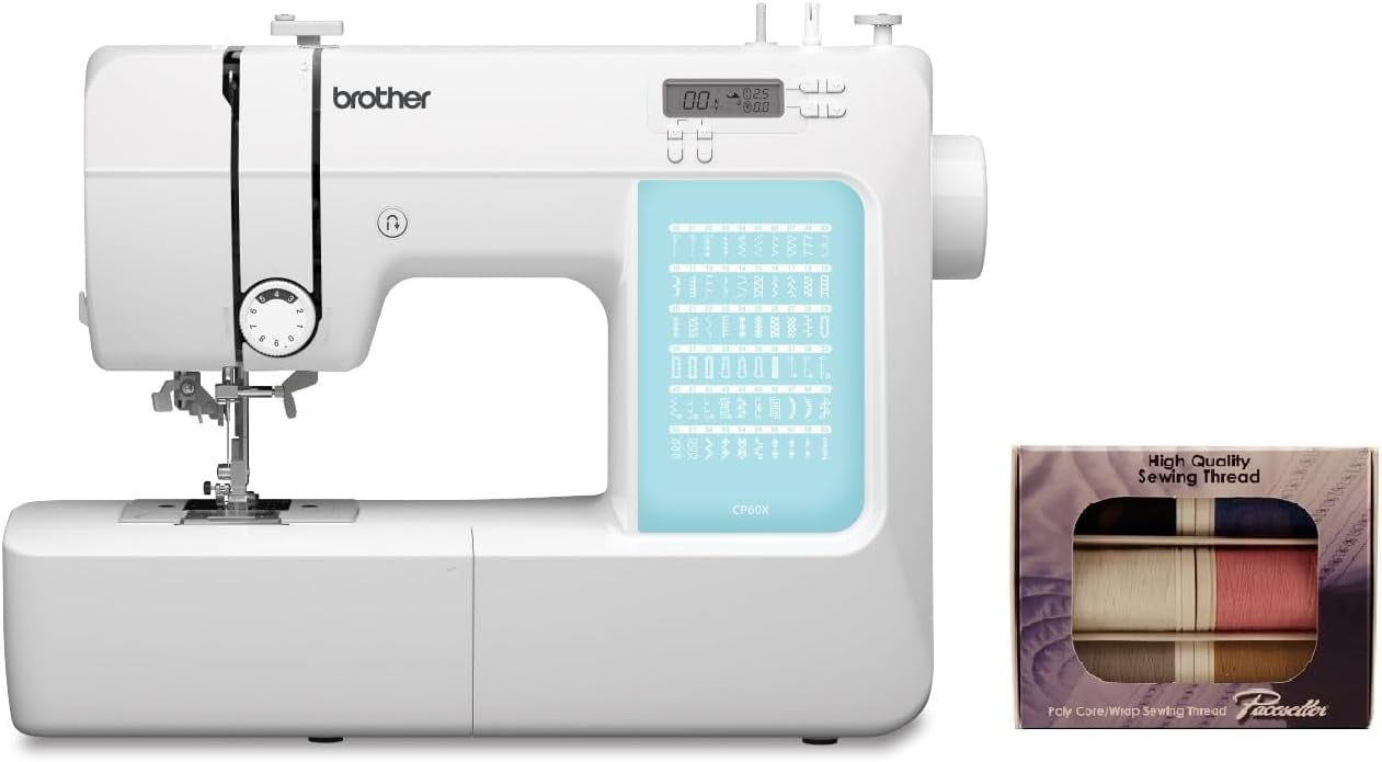 Brother CP60X Computerized Sewing Machine, 60 Built-in Stitches, LCD ...
