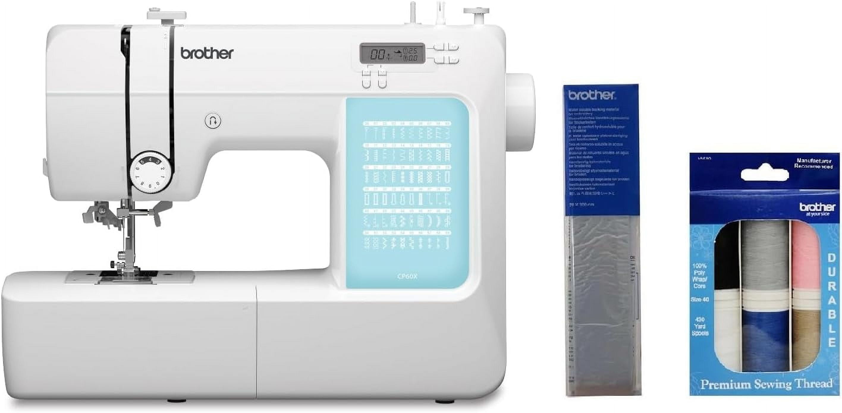 Brother CP60X Computerized Sewing Machine, 60 Built-in Stitches, and ...