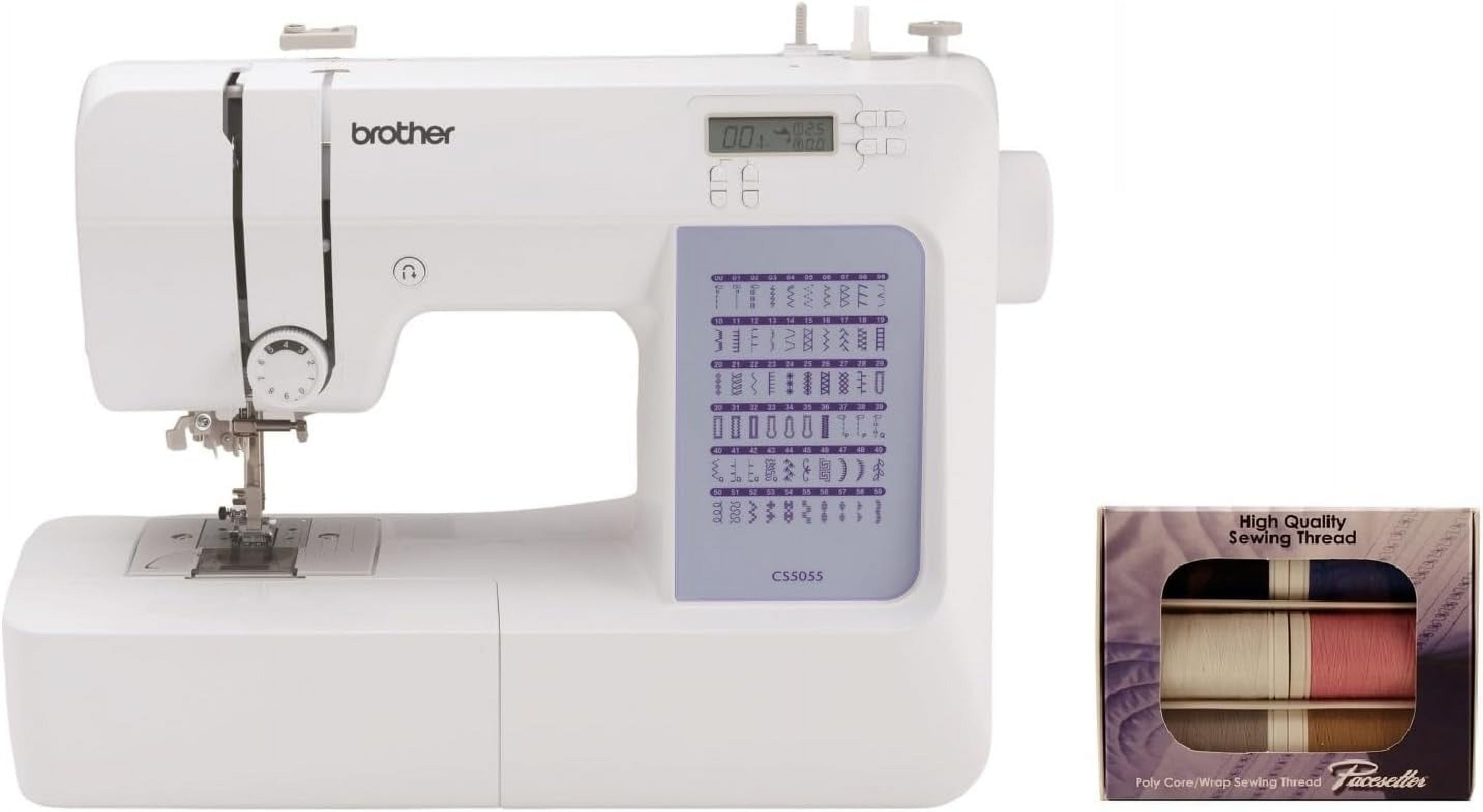 Brother CS5055 Computerized Sewing Machine, 60 Built-in Stitches, LCD ...