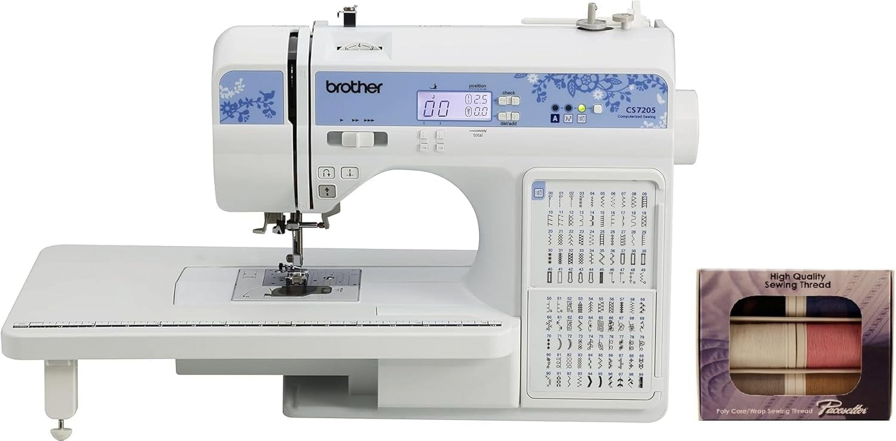Brother CS7205 Computerized Sewing Machine with Wide Table, 150 Built ...