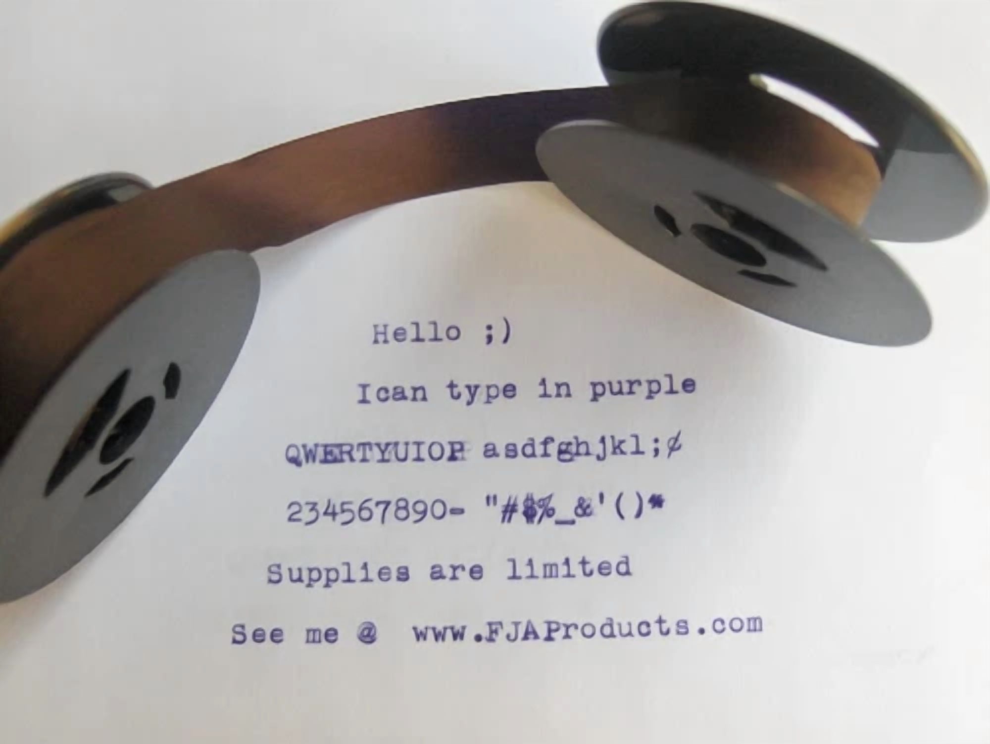 Brother Charger 11 C Typewriter Ribbon Twin Spool Purple Ink 1/2" Cloth ...