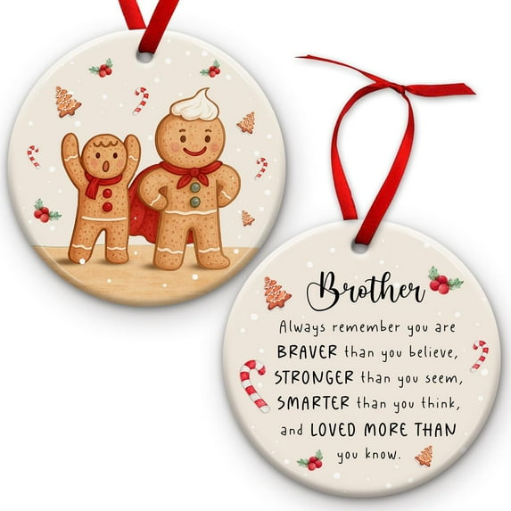 Brother Christmas Ornament – Gingerbread Ornament for Best Friend ...