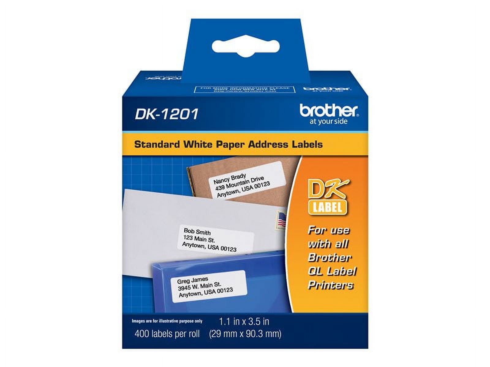 Brother DK1201 Labels 400 Pack Standard Address - Walmart.com