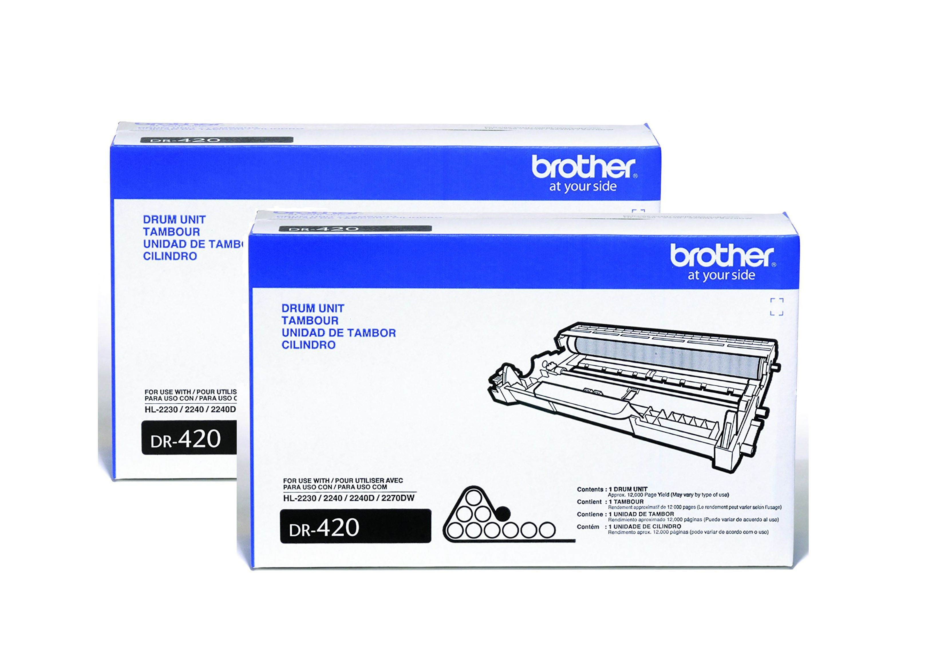 Brother DR420 Drum Unit 2 Pack - Walmart.com