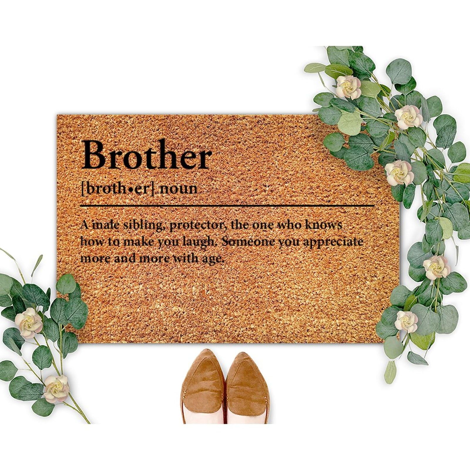 Brother Definition Coir Door Mat Coir Fiber Doormat Rustic Word ...