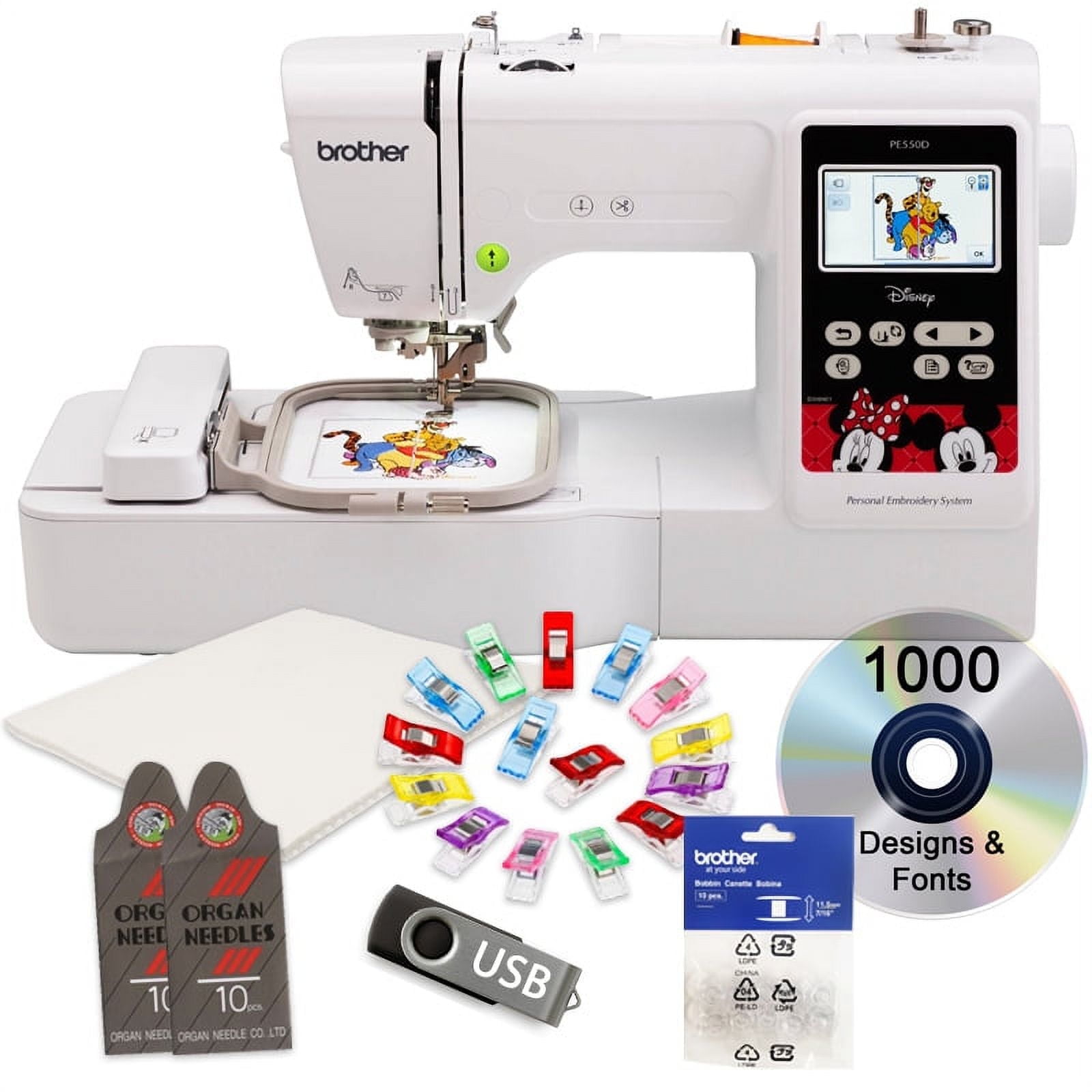 Brother Disney PE550D Embroidery Machine - Automatic Needle Threader ...