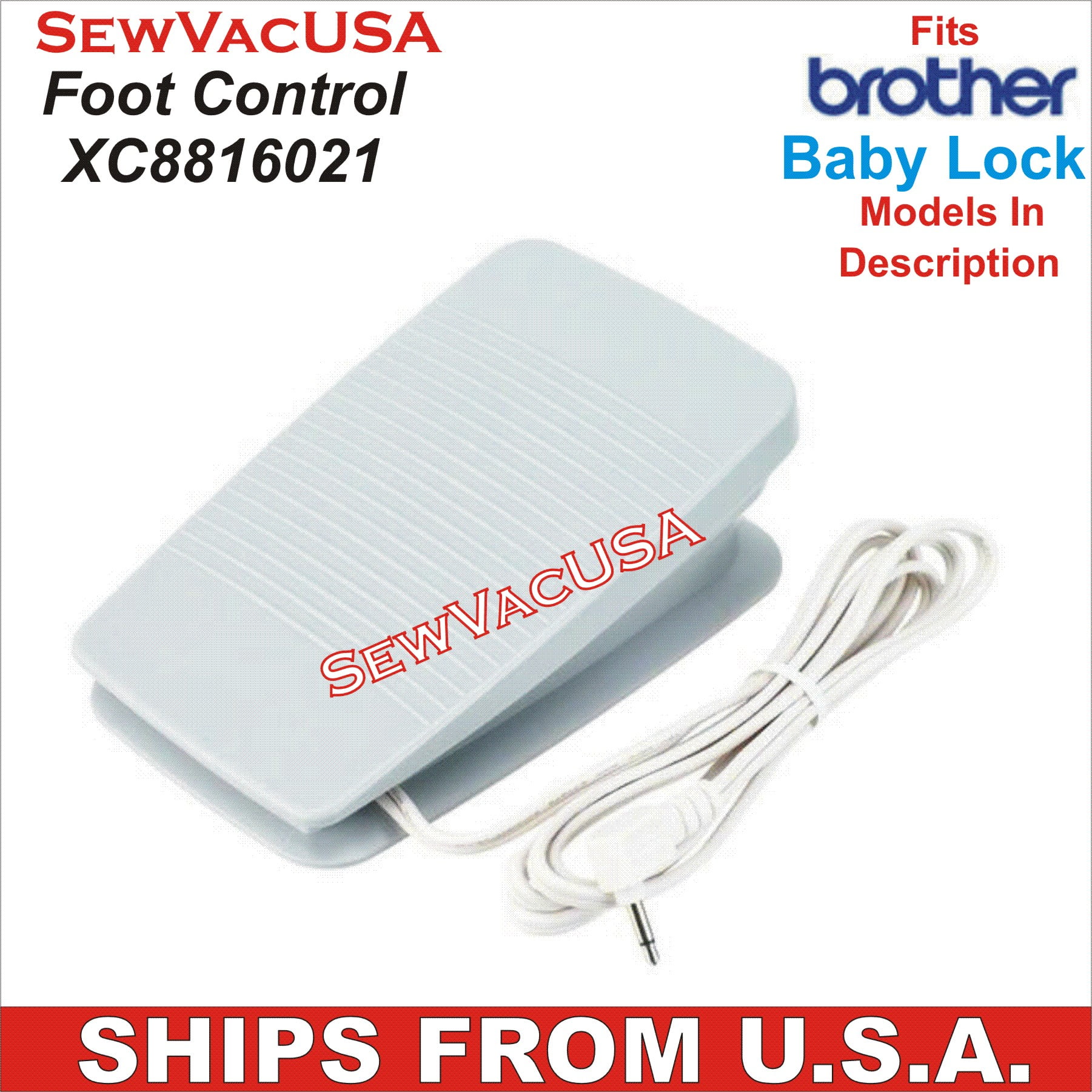 Brother Foot Control Part Number XC8816071 Fits Brother & Baby Lock ...