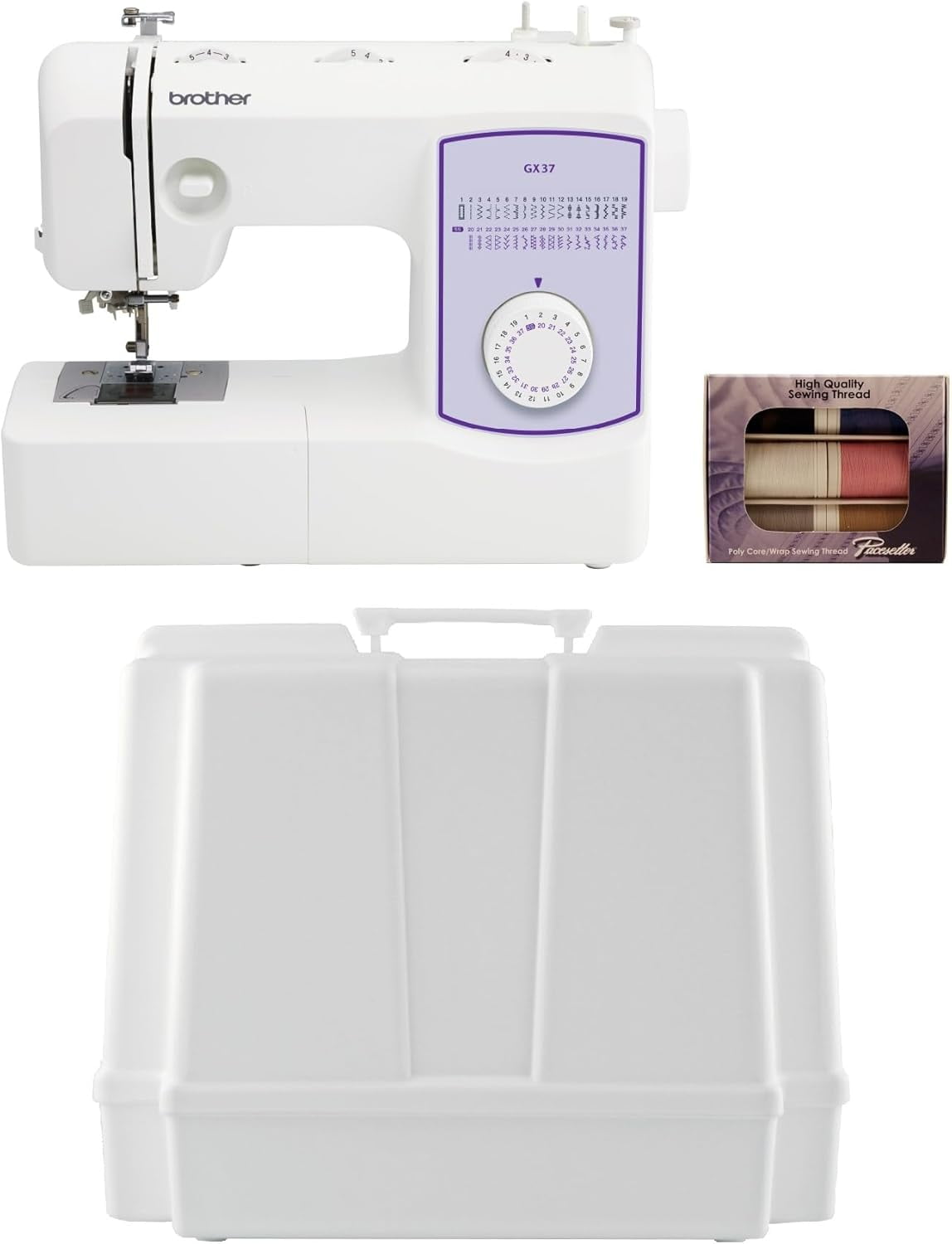 Brother GX37 37-Stitch Sewing Machine, 5300A Hard Plastic Storage and ...