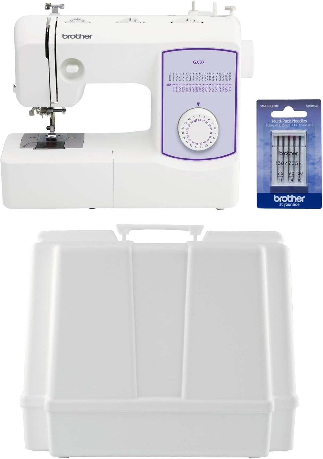 Brother GX37 37-Stitch Sewing Machine, Hard Plastic Storage and Carry ...