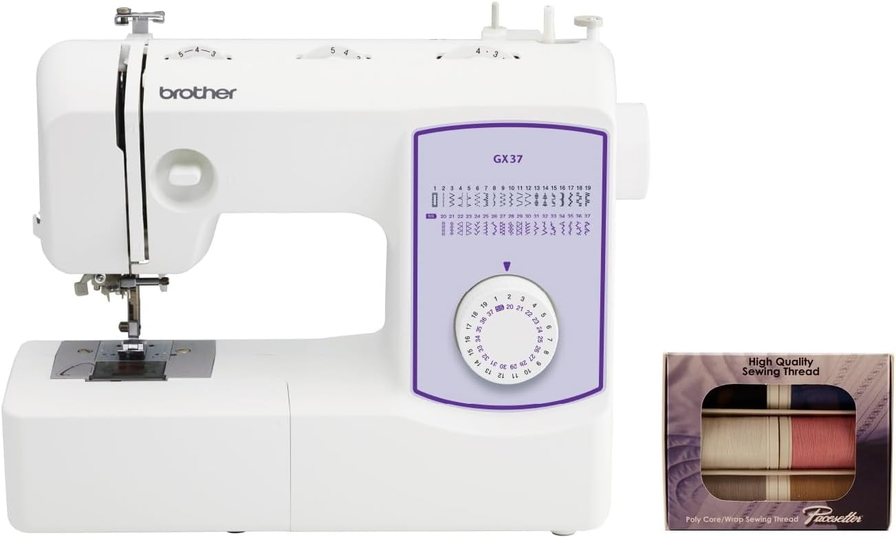 Brother GX37 37-Stitch Sewing Machine and SASC706 6-Piece Pacesetter ...