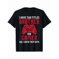 Brother Gamer Graphic Tee for Men - Comfortable Cotton, Casual Round ...