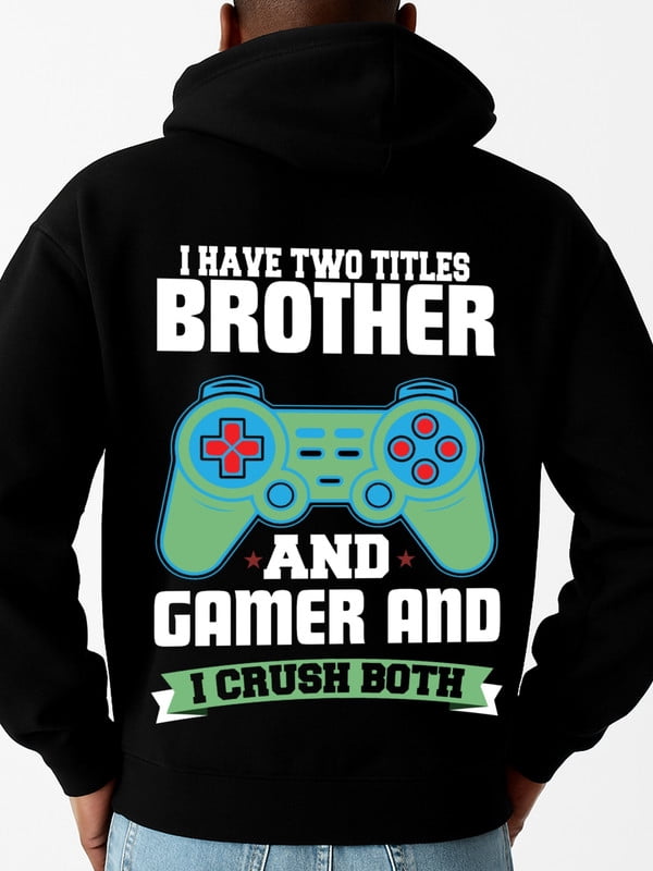 Brother Gamer sweatshirt games for men hoodies black Casual Classic ...