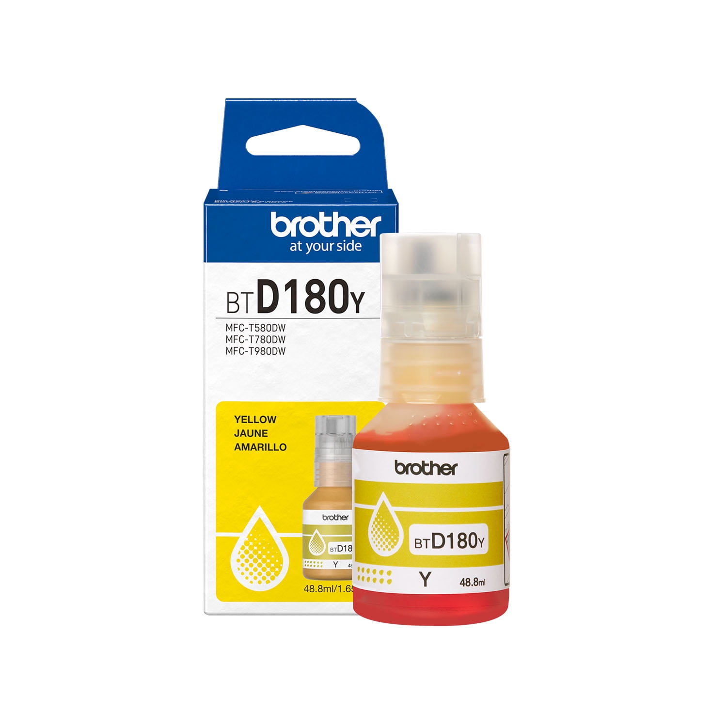 Brother Genuine BTD180Y High Yield Yellow Ink Bottle - Walmart.com