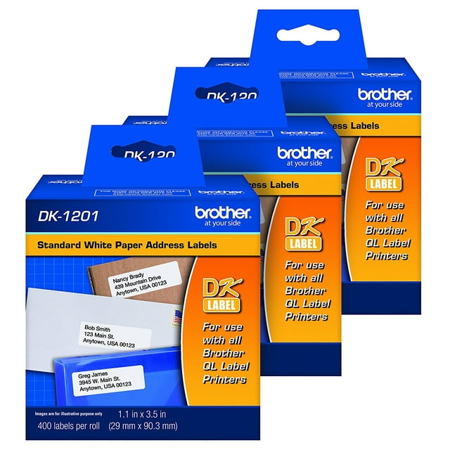 Free Shipping! Brother Genuine DK-1201 Die-Cut Standard Address Labels ...