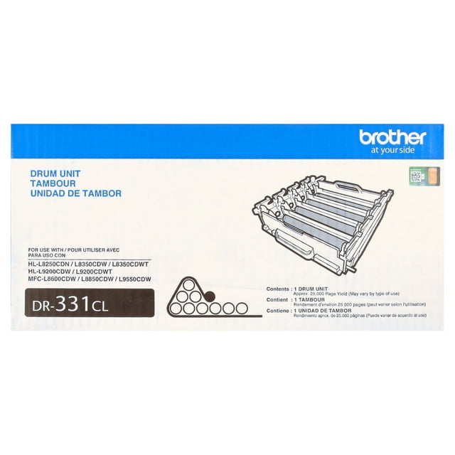 Brother Genuine Drum Unit, DR331CL, Yields Up to 25,000 Pages, Color ...