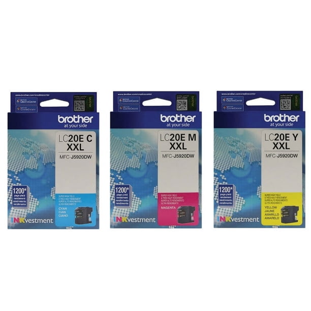 Brother Genuine LC-20E (LC20EC, LC20EM, LC20EY) Super High Yield Color ...