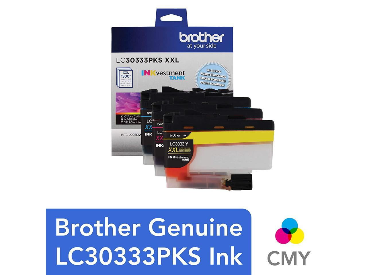 Brother Genuine LC30333PKS 3-Pack, Super High-yield INKvestment Tank ...