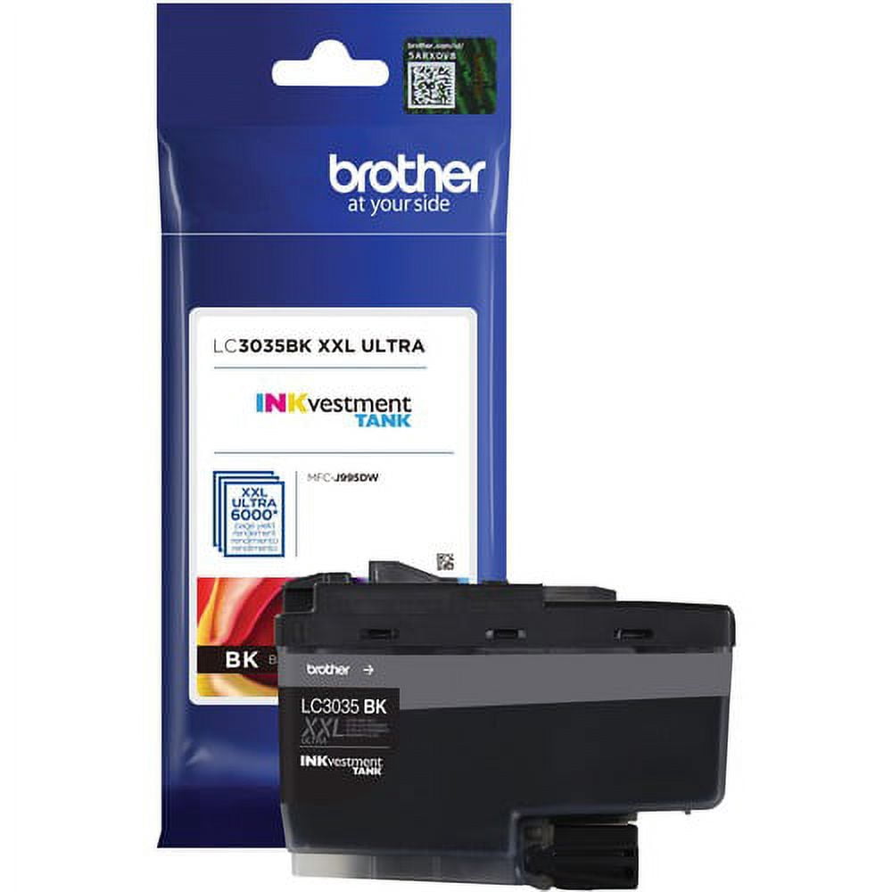 Brother Genuine LC3035BK Single Pack Ultra High-yield Black INKvestment ...