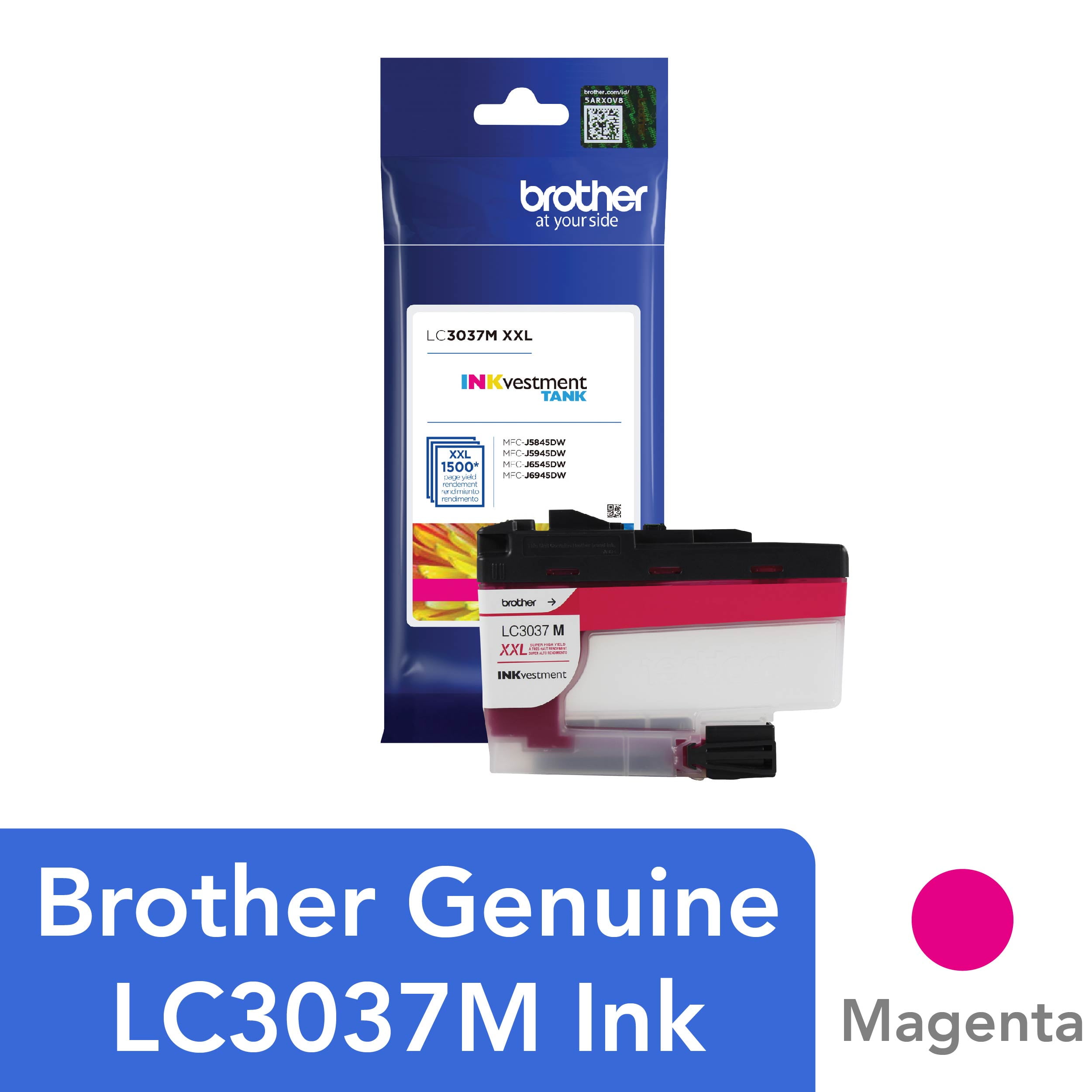 Brother Genuine LC3037M, Single Pack Super High-yield Magenta ...