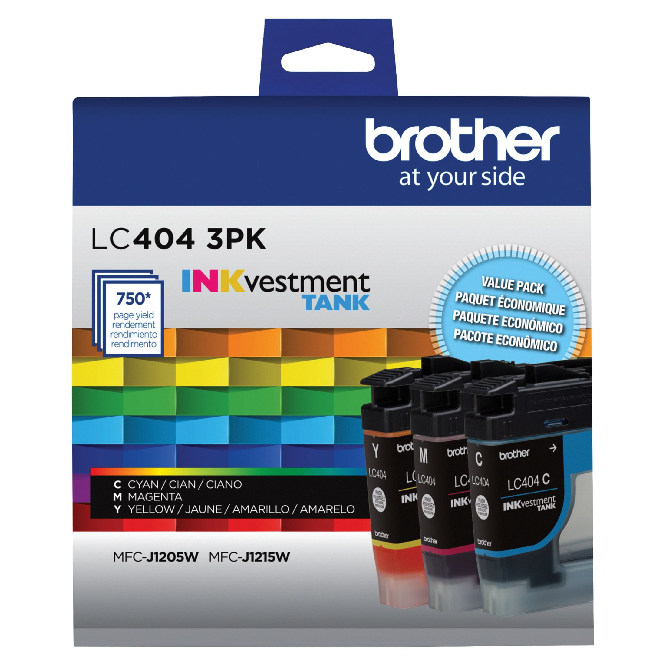 Brother Genuine LC4043PK 3-Pack Color Inkjet Printer Ink Cartridges ...