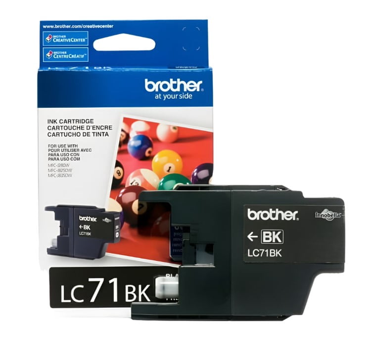 Brother Genuine LC71BK Standard Yield Black Ink Cartridge, Up to 300 ...