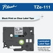 Brother P-Touch TZ Series Tape, 1"w, Black on Clear - Walmart.com