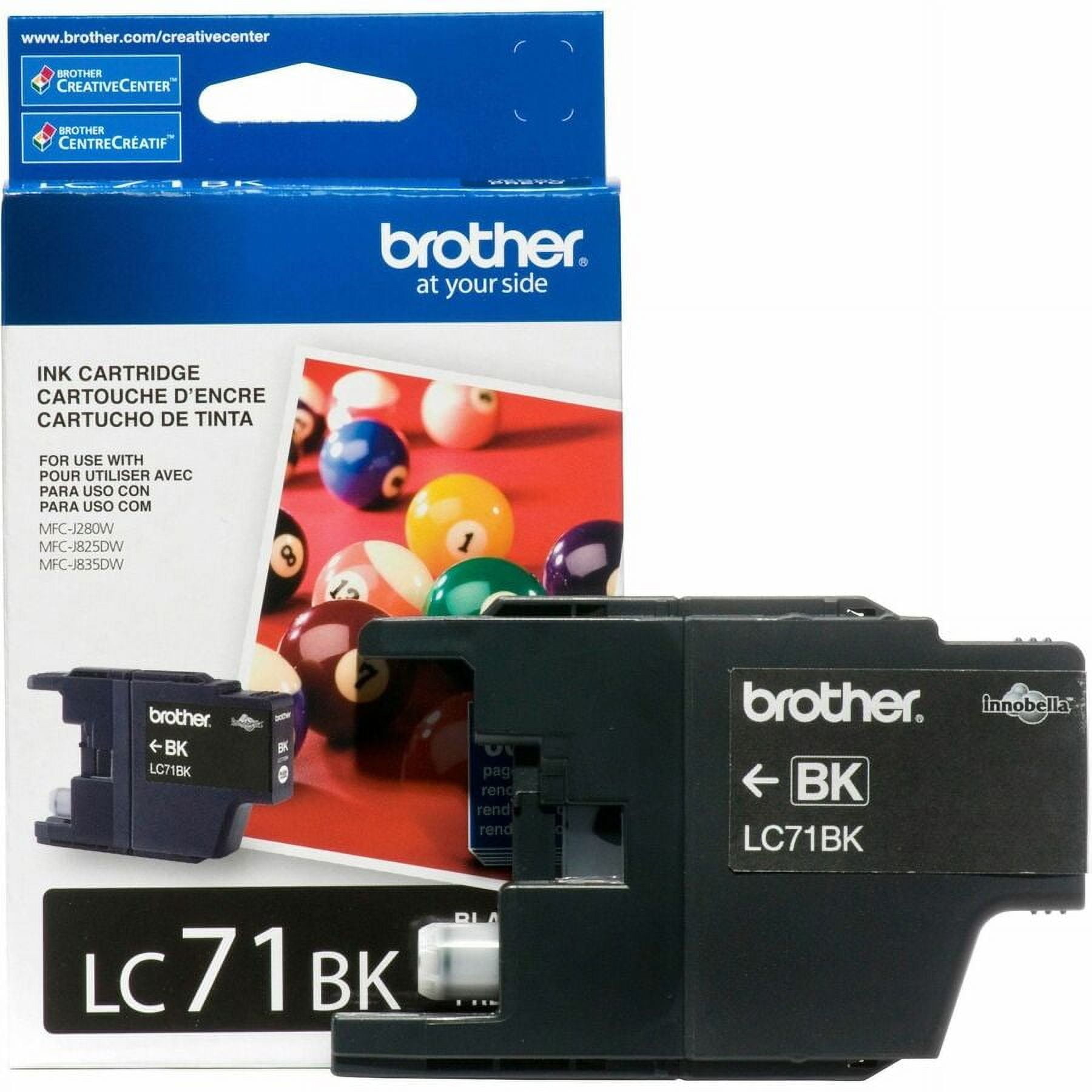 Brother Genuine Standard Yield Black Ink Cartridge, LC71BK, Up to 300 ...