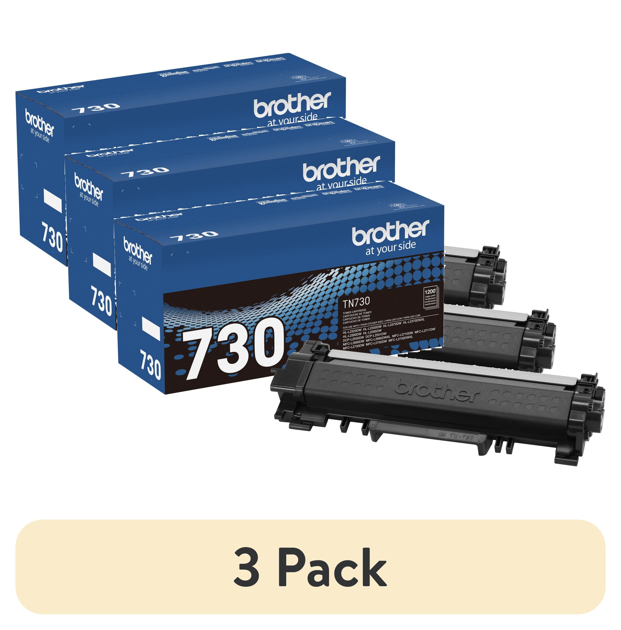 (3 pack) Brother Genuine Standard-Yield Printer Toner Cartridge, TN730 ...