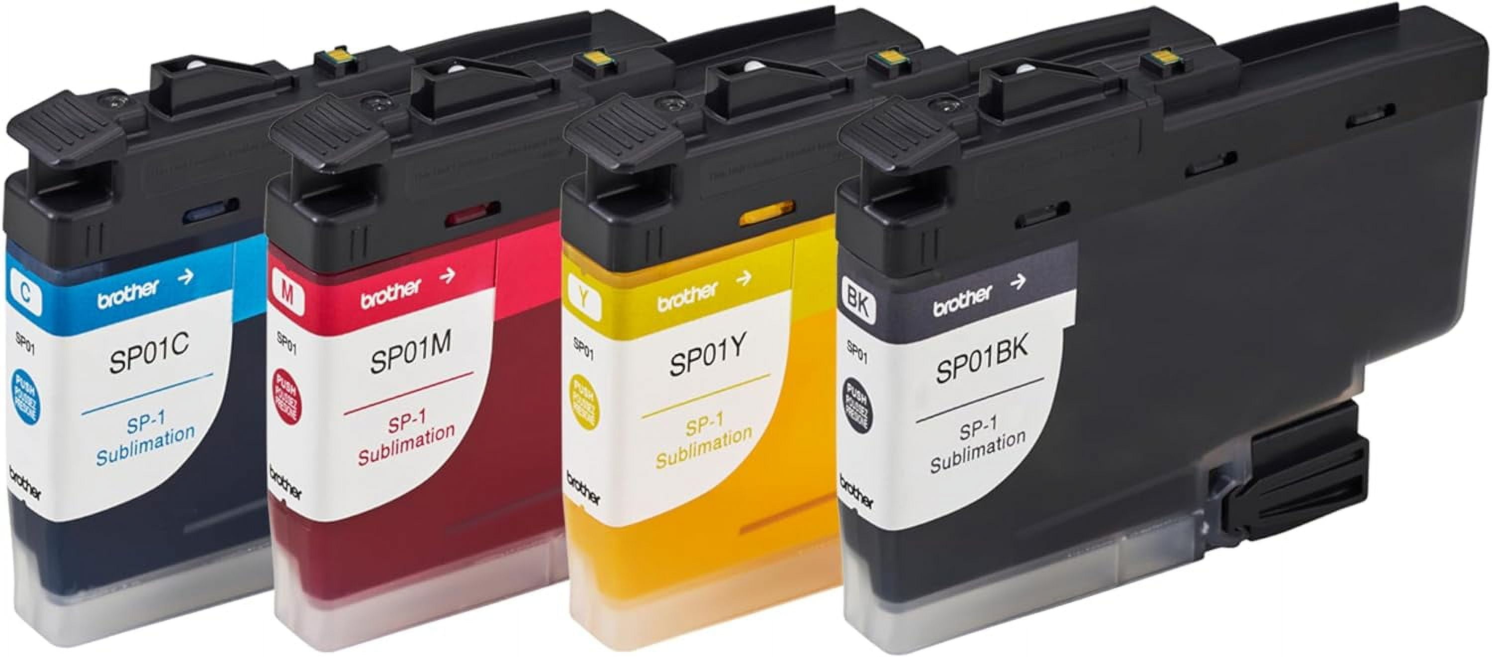 Brother Genuine Sublimation Ink Cartridge Color 4-Pack, Black, Cyan, Magenta & Yellow, SP01 ...