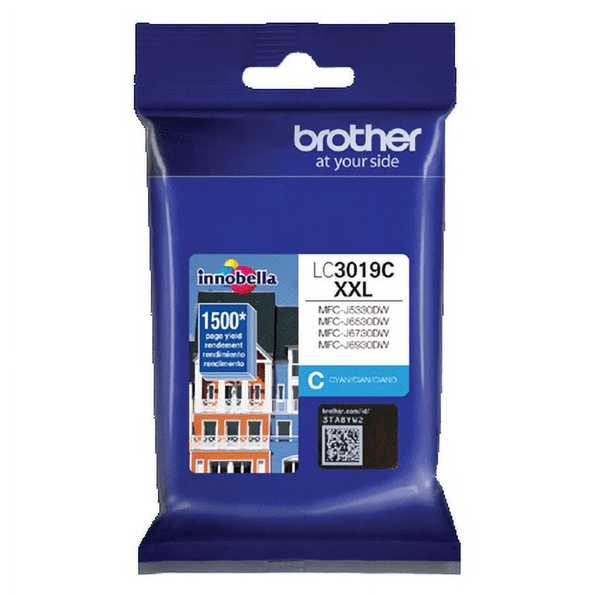 Brother Genuine Super High-yield Cyan Printer Ink Cartridge, LC3019C ...