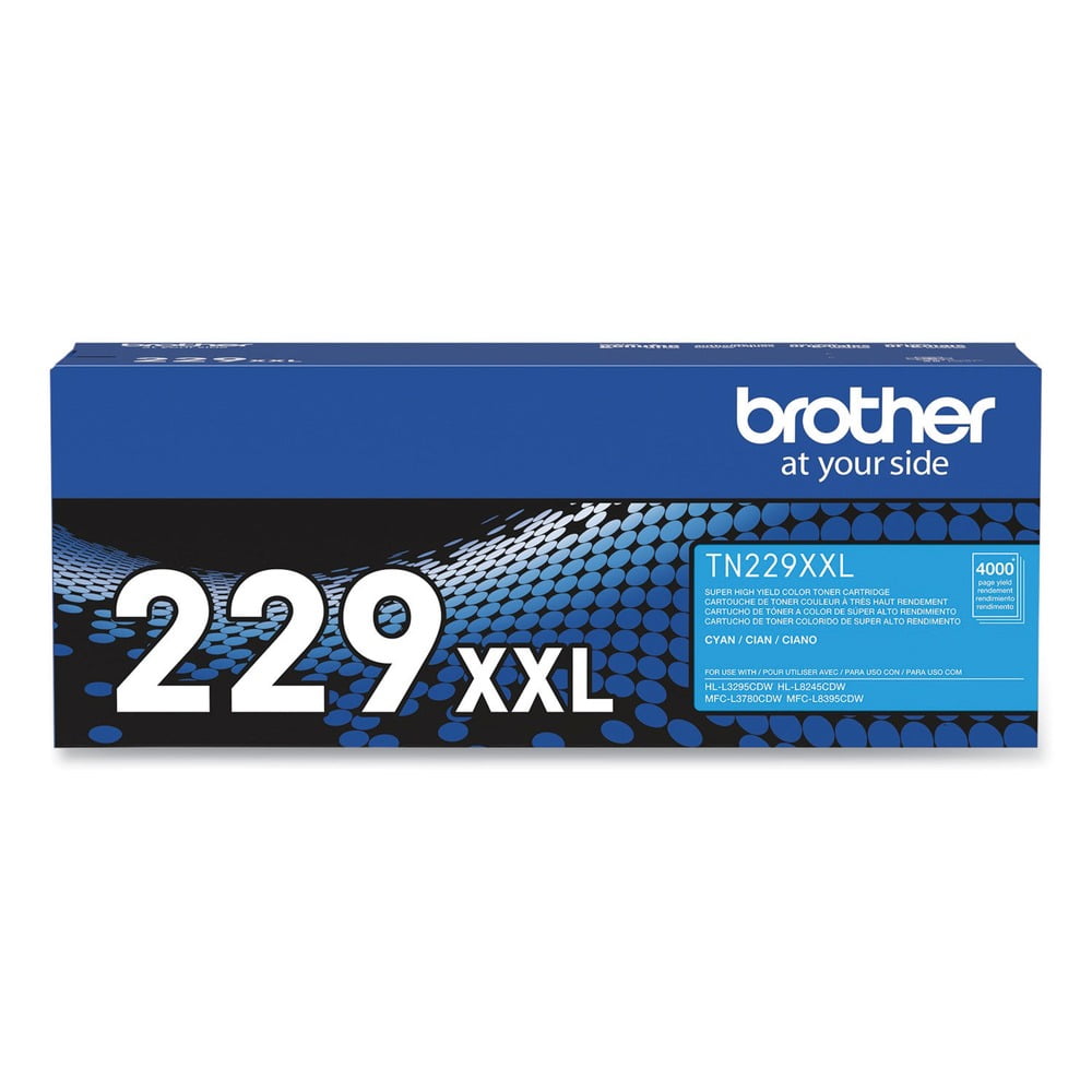 Brother Genuine TN229XXLC Super High Yield Cyan Toner Cartridge ...