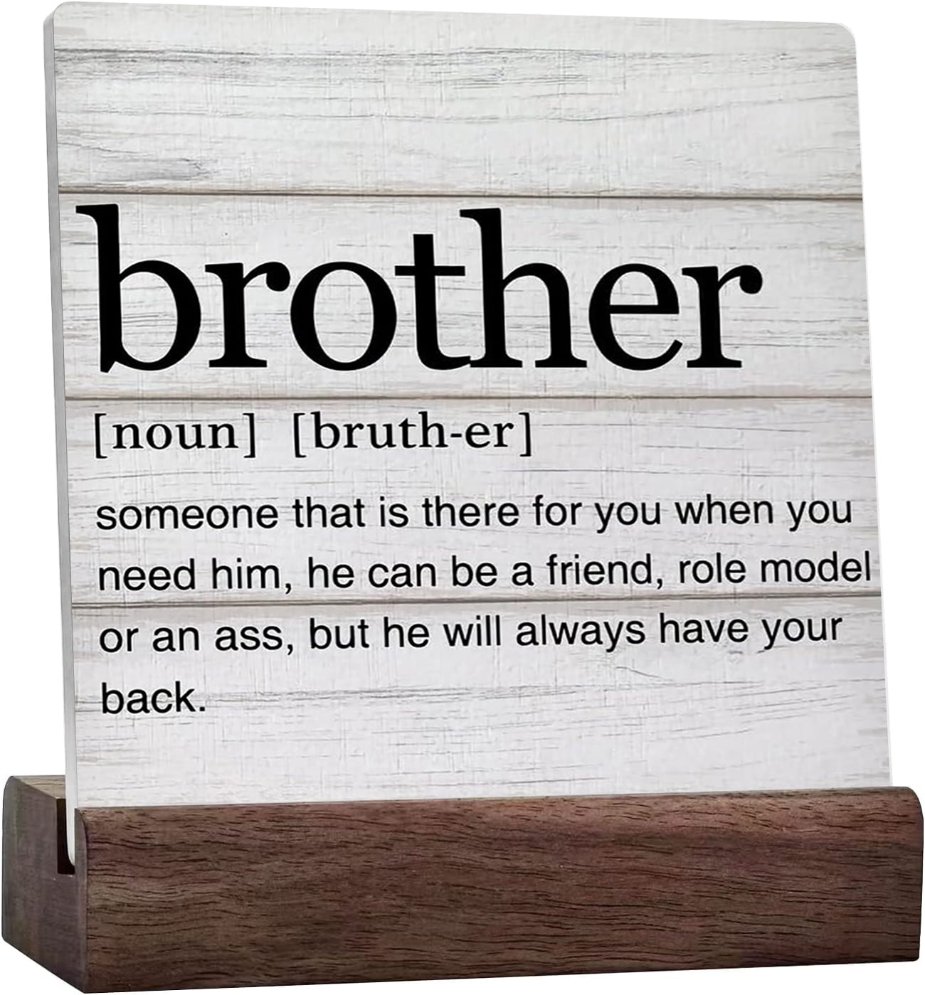 Brother Gift Brother Quotes Ceramic Table Sign Brother Definition Desk ...