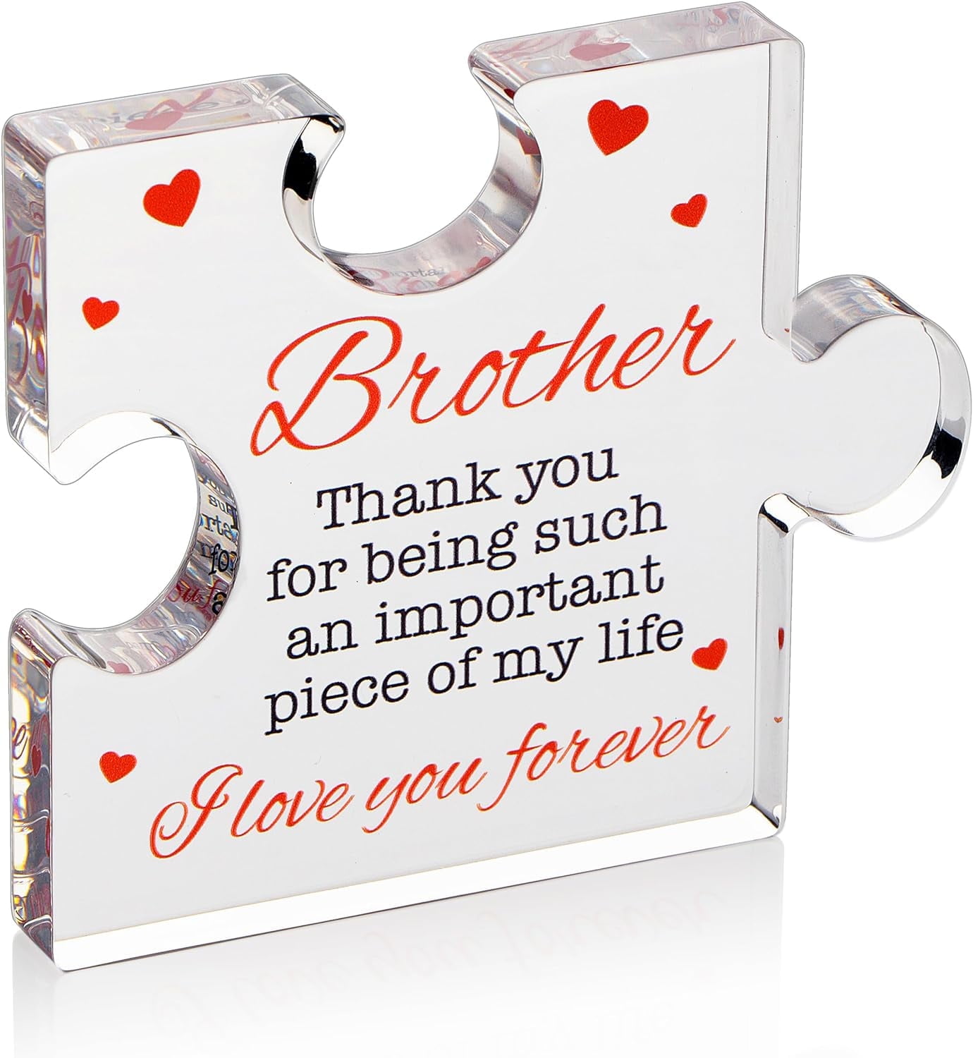 Brother Gifts - Engraved Acrylic Block Puzzle Brother Gift - Cool ...