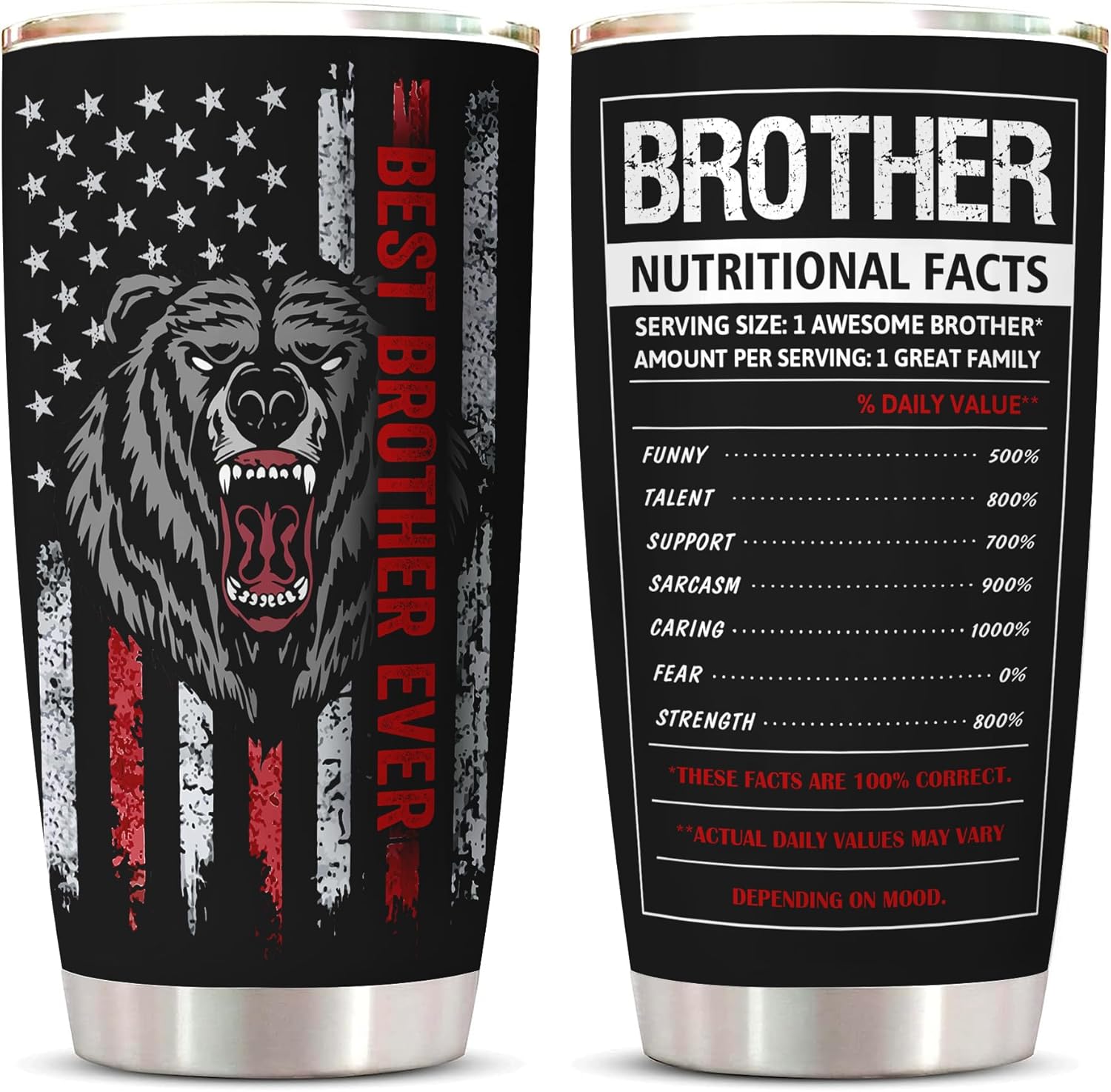 To My Brother Gifts Tumbler 20oz, Cool Birthday Gifts For Big Brother ...