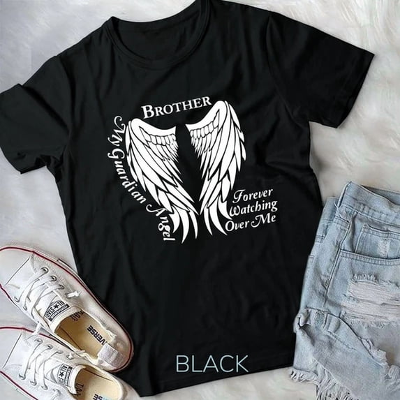 Brother Guardian Angel Memorial Gift For Loss Of Brother Unisex T-Shirt ...
