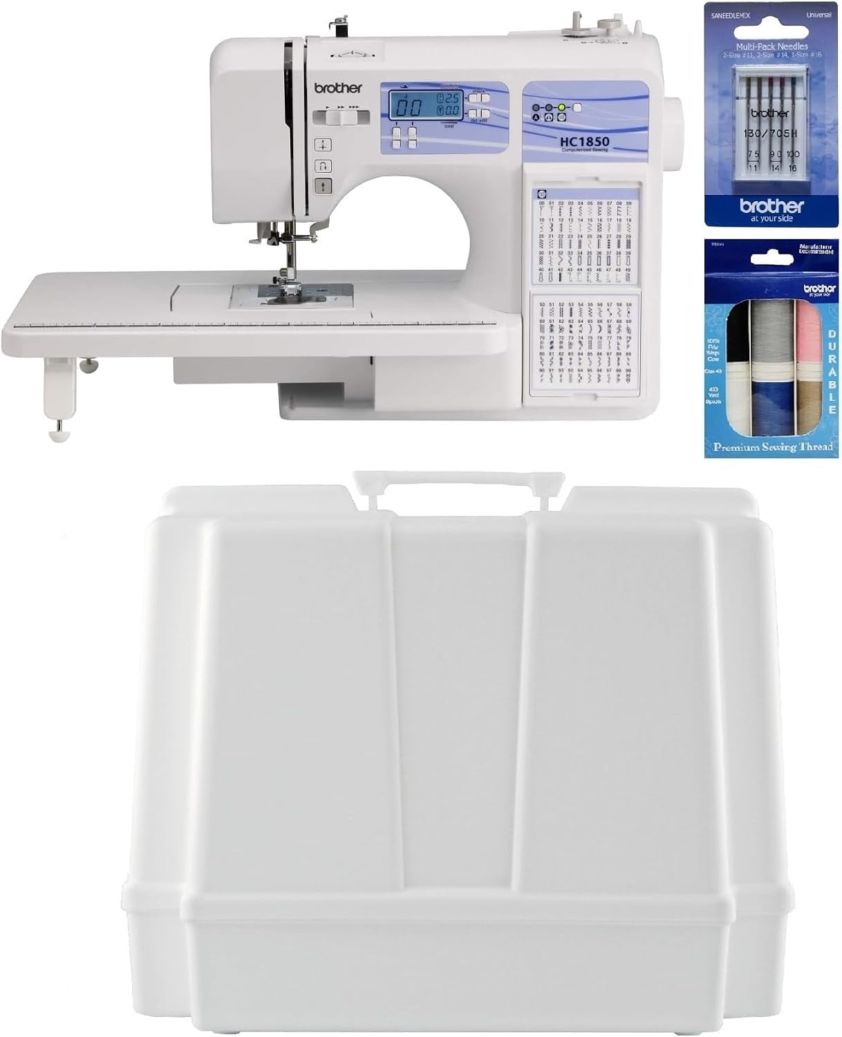 Brother HC1850 Sewing and Quilting Machine, 185 Built-in Stitches, LCD ...