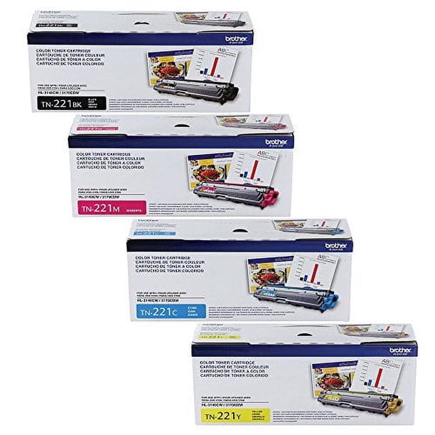 Brother HL3140CW Toner Set Black 2500/Color 1400 Yield [Electronics ...
