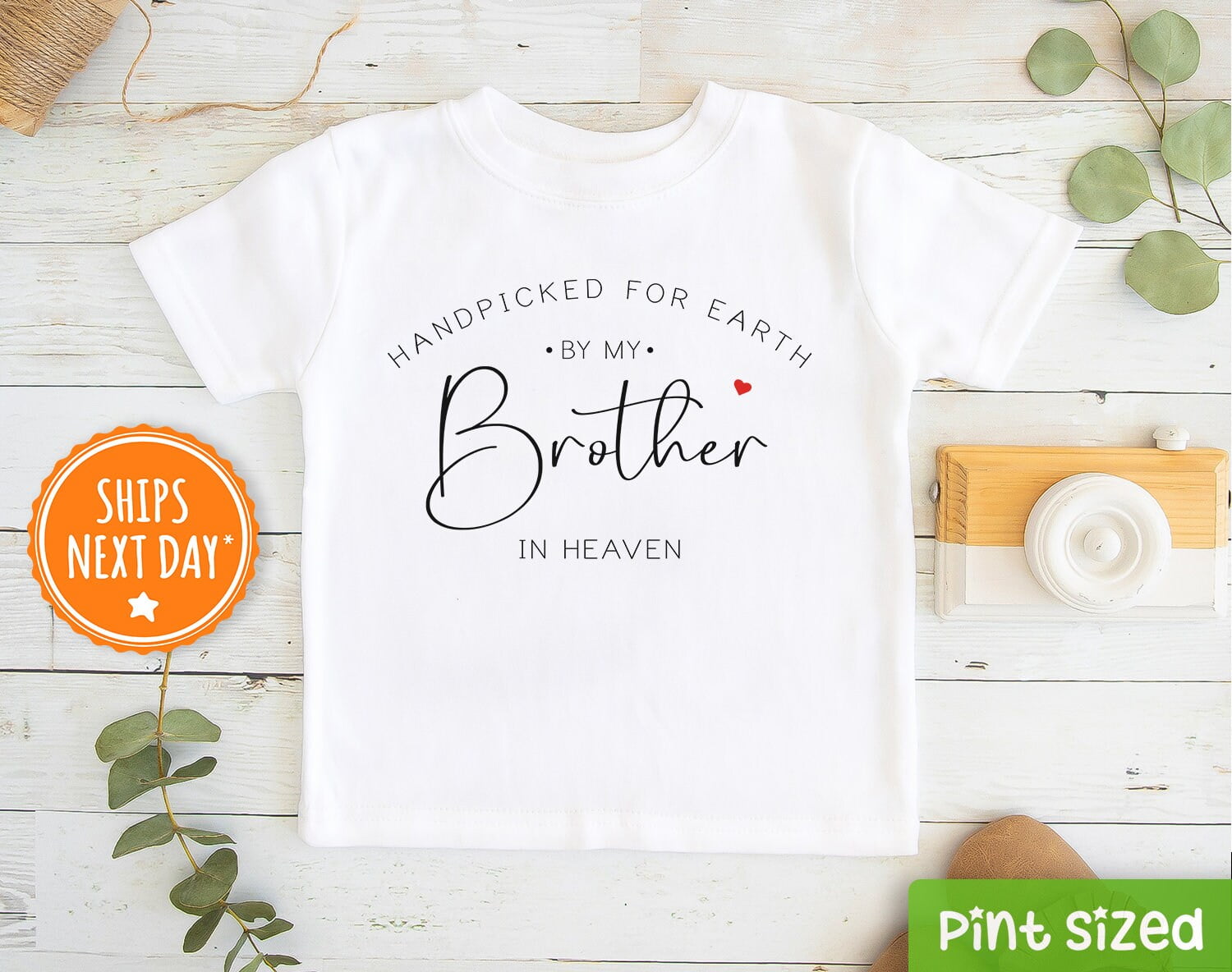 Brother In Heaven Toddler Shirt, Handpicked For Earth Baby Shirt ...
