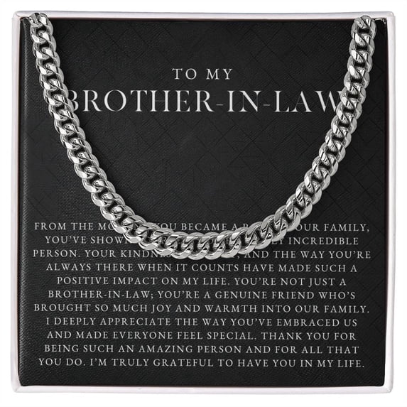 Brother In Law Chain Necklace, White Cuban Link Necklace - Walmart.com