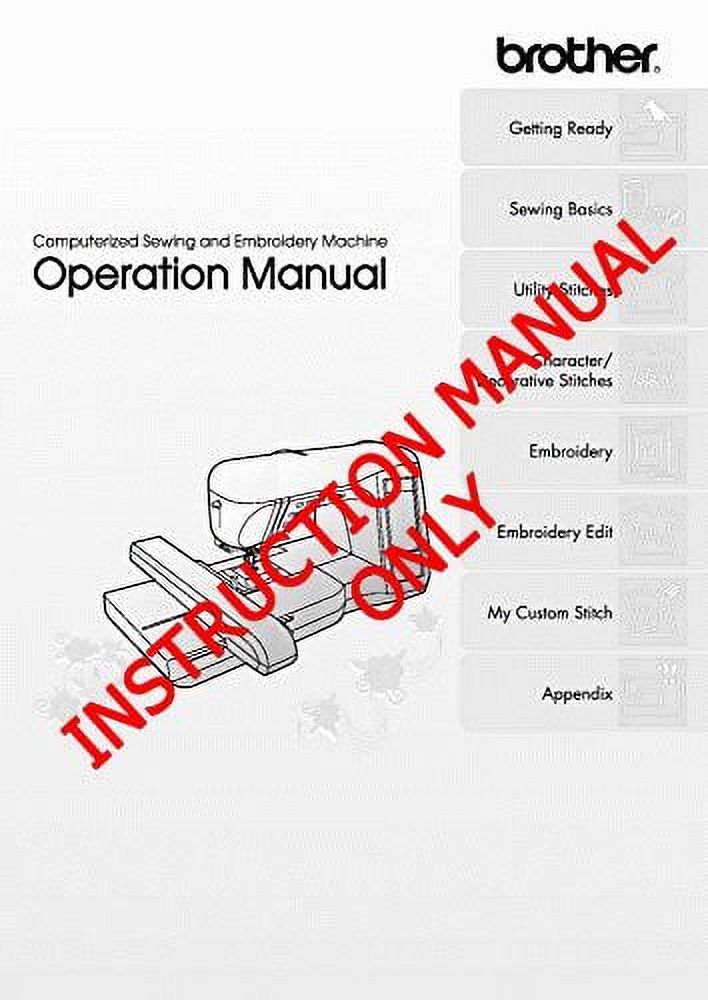 Brother Innov-is 1500D 1500 Sewing Embroidery Machine Owners ...