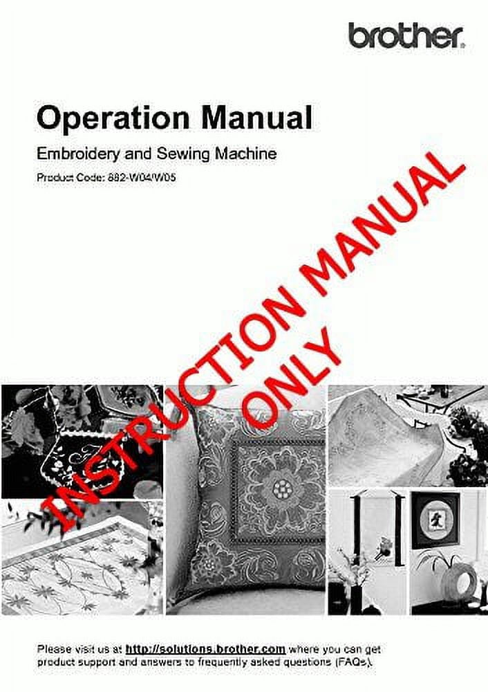 Brother Innov-is 6700D Sewing Embroidery Machine Owners Instruction ...